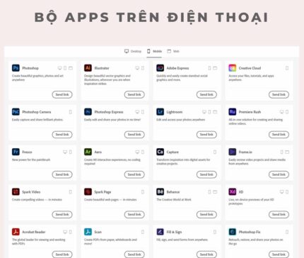 Nâng cấp Adobe All Apps giá rẻ, chính chủ (1-12 tháng)