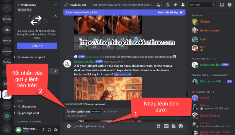 Thủ thuật lưu lại các options thường dùng trong Midjourney