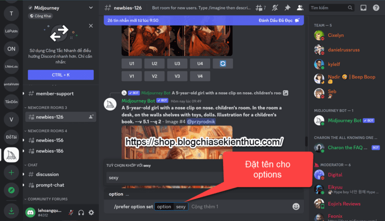 Thủ thuật lưu lại các options thường dùng trong Midjourney
