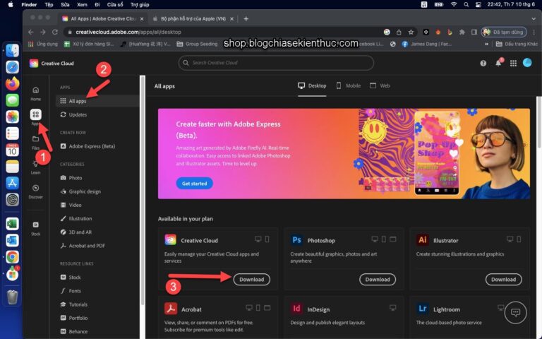 Cách kích hoạt Adobe Creative Cloud All Apps bằng Redeem code