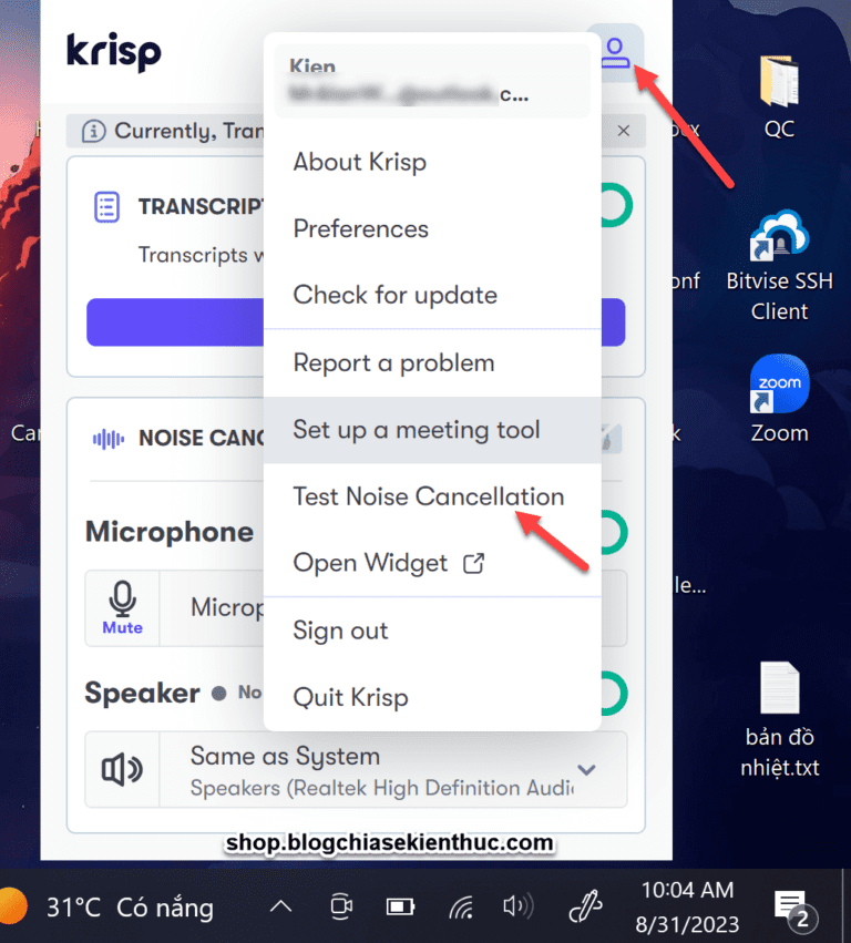 Nâng cấp Krisp Pro giá rẻ (lọc tạp âm, khử ổn) năm 2026