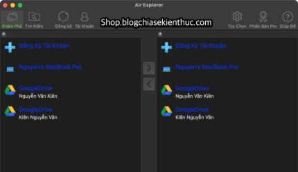 Key Air Explorer Pro vĩnh viễn (chuyển dữ liệu giữa các Cloud)
