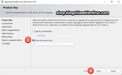Change key, kích hoạt bản quyền SQL Server 2019, 2022...