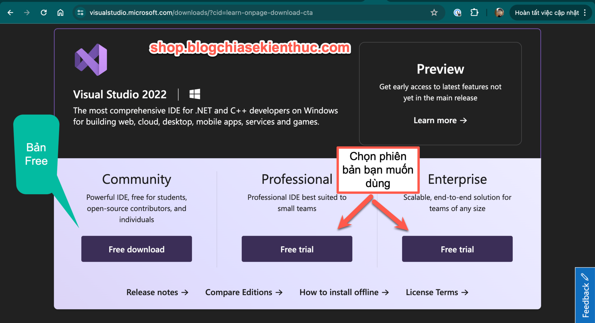 Cách tải, cài đặt & kích hoạt bản quyền Visual Studio Pro/Enter