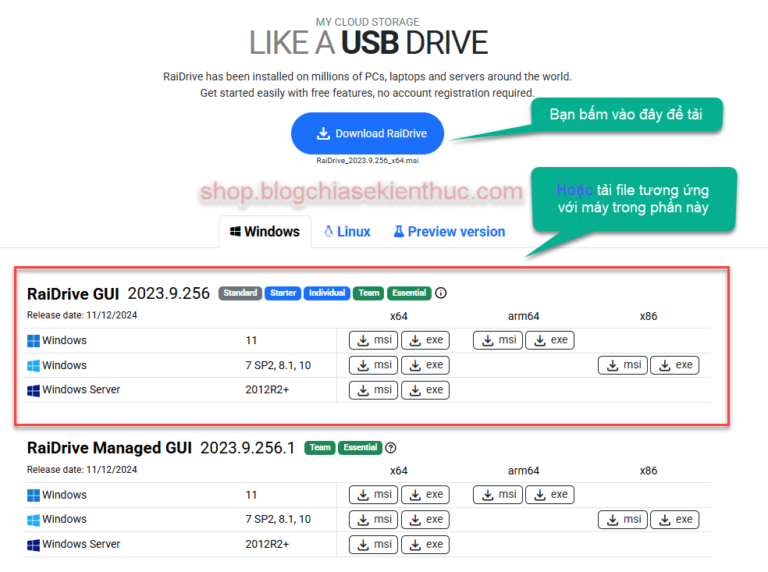 Hướng dẫn cách cài đặt và sử dụng RaiDrive từ A - Z